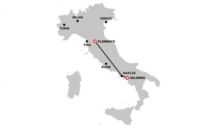 Salerno Italy And Rome Map Cruise From Naples On The Italian Coastline