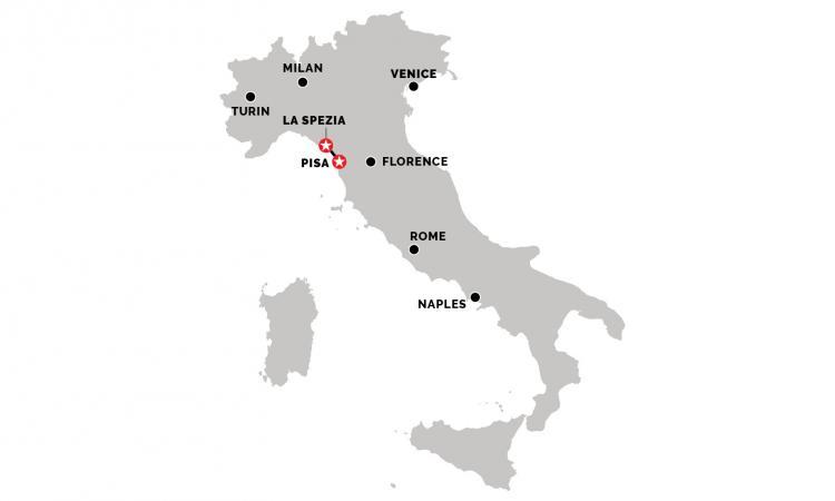 Trains Pisa Map